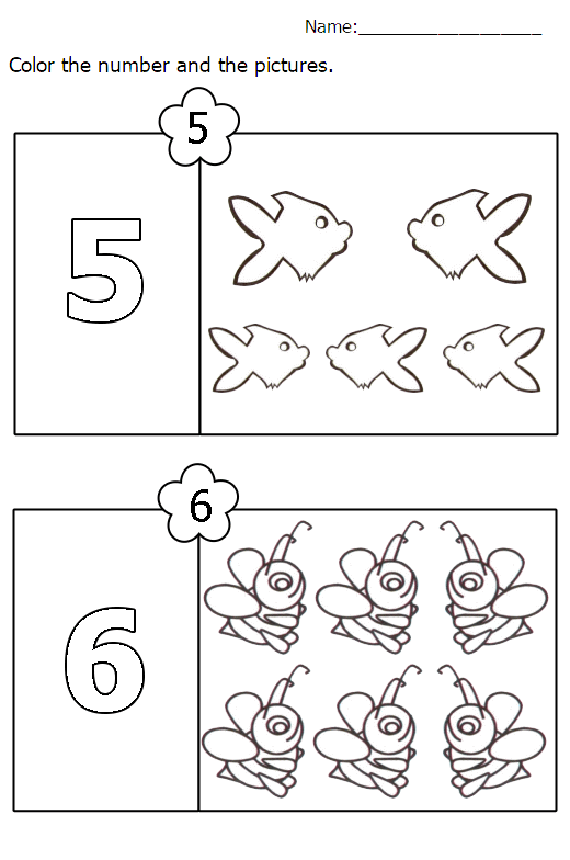 Numbers Coloring Sheet