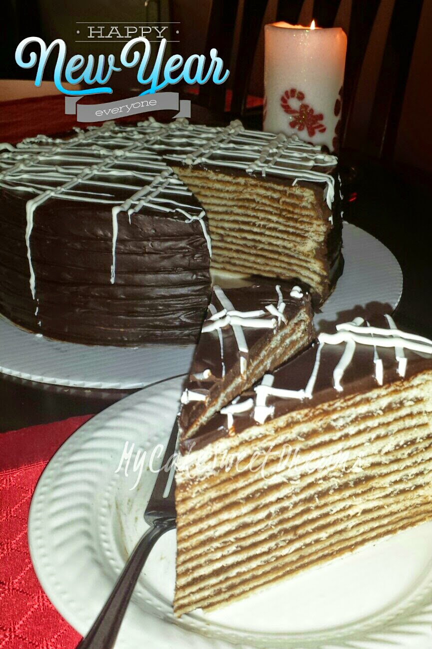 fourteen layer chocolate cake