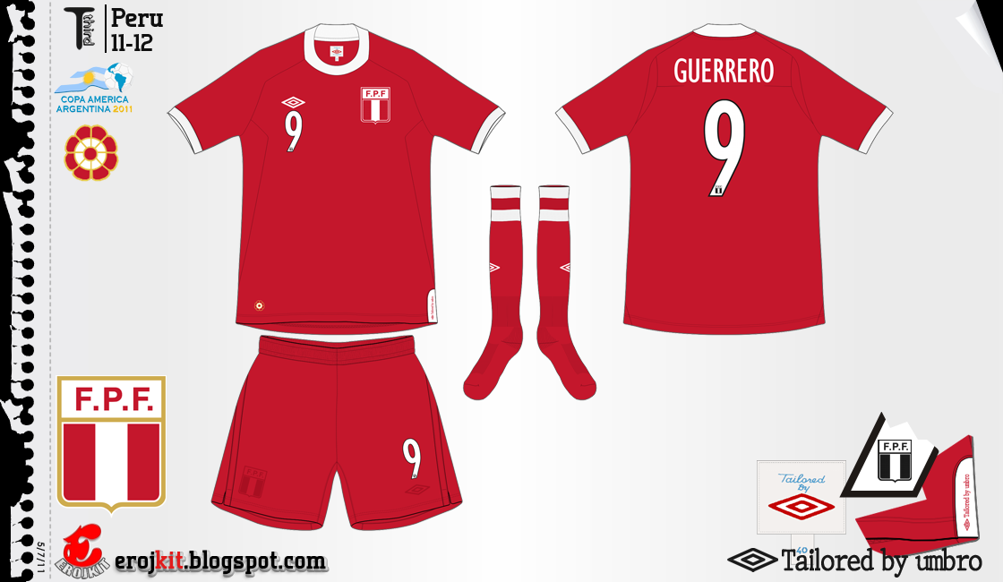 Kit Design, by eroj: 2011 Peru (Home, Away e Third)