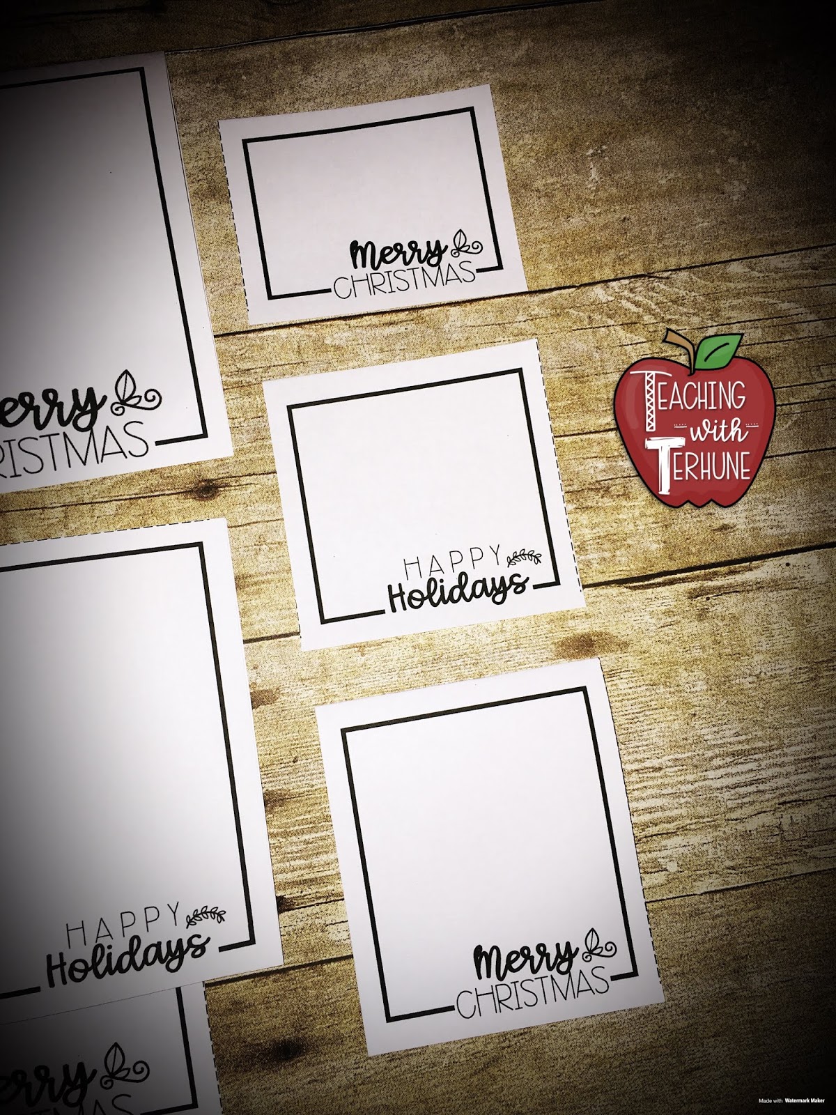 Teaching With Terhune: CHRISTMAS CARD IDEAS FOR PARENTS