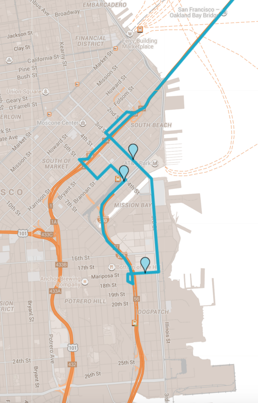For your consideration... AC Transit Bus Stop Locations