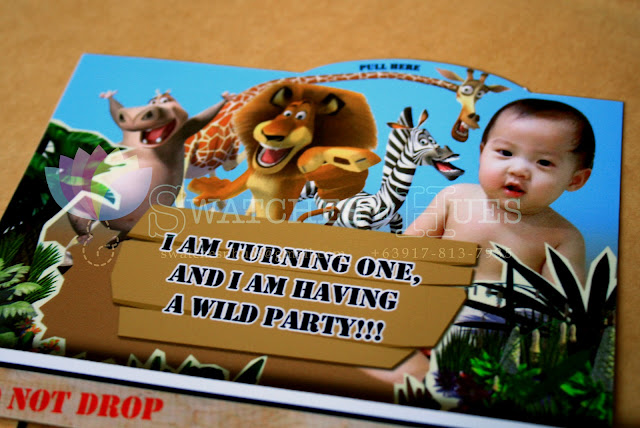 Swatches & Hues : Handmade with TLC: Madagascar themed birthday invitation