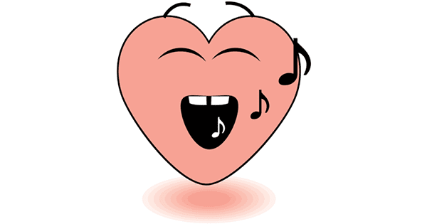 Singing Heart Emoticon | Symbols & Emoticons