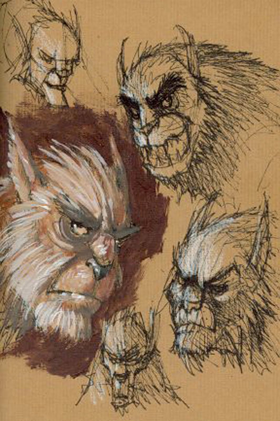 Concept art: Wolfman concepts