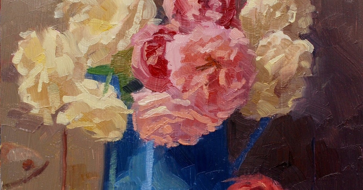 Squeeze In - Paint Out : No. 745 Roses in a Coffee Pot