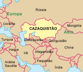 Cazaquistão Mapa Turístico
