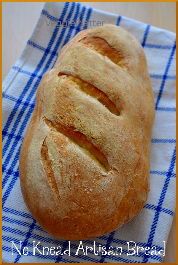 Veggie Platter: No Knead Artisan Free Form Loaf / No Knead Crusty White ...