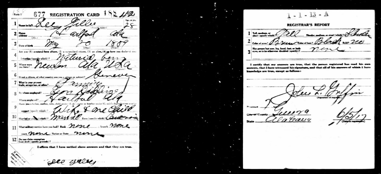 Karen's Family Files: World War I Draft Registration Cards