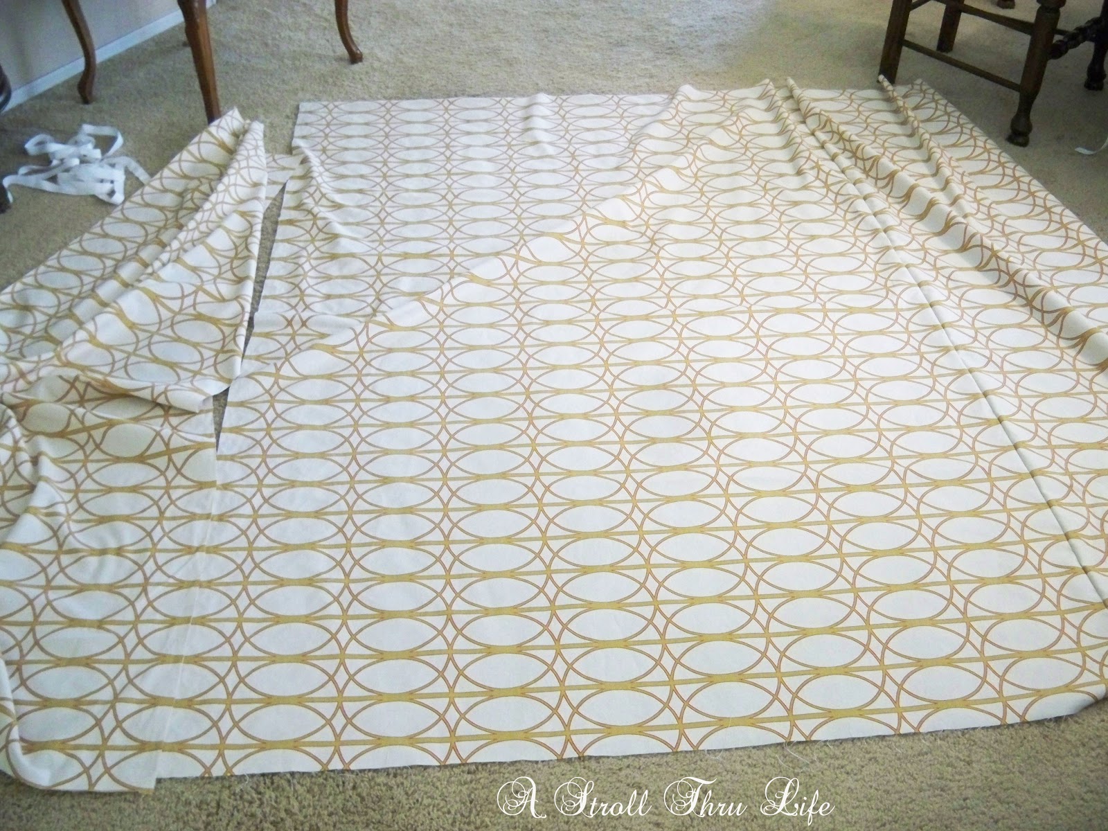 How To Make & Decorate With A Round Skirted Table - A Stroll Thru Life