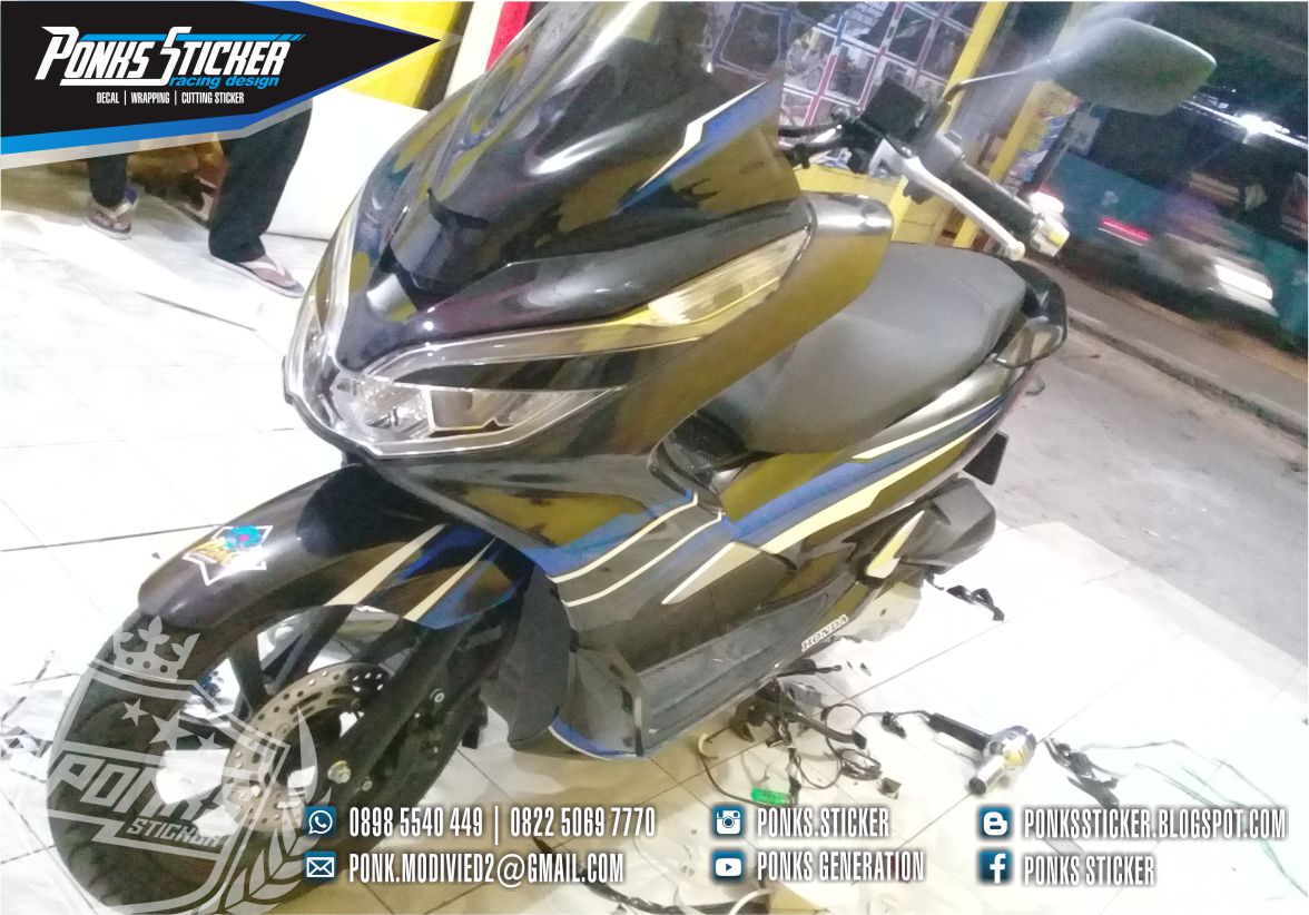 Modifikasi Sticker Decal Simple Honda Pcx 150 ( custom decal ) ~ Ponks ...