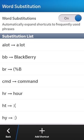 BlackberryVzla: Cómo utilizar la sustitución de palabras en BlackBerry 10