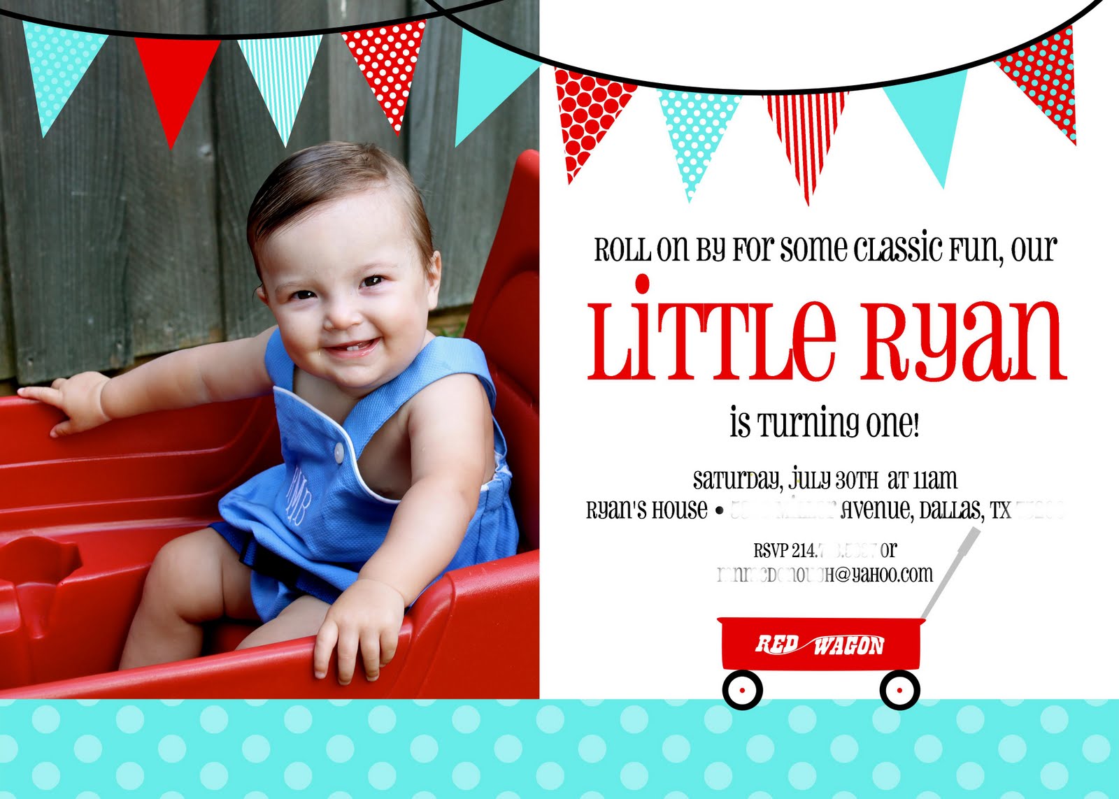 Daily Dimples: Ryan's 1st birthday Invitation