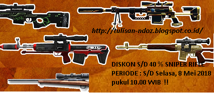 Tulisan dan Curhatku: Diskon Sniper Rifle di PB Garena Indonesia