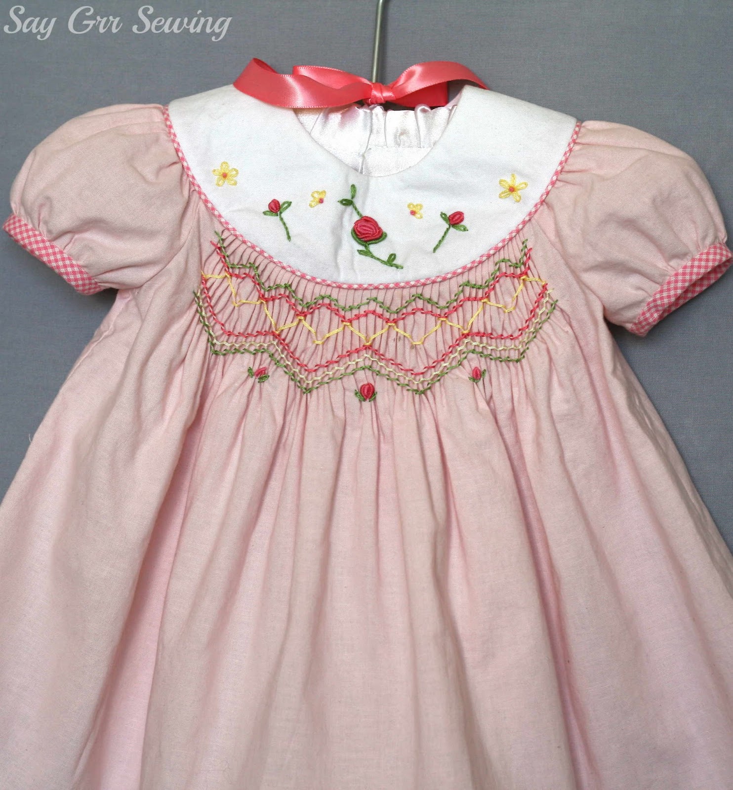Say Grr Sewing: Smocked Baby Dress