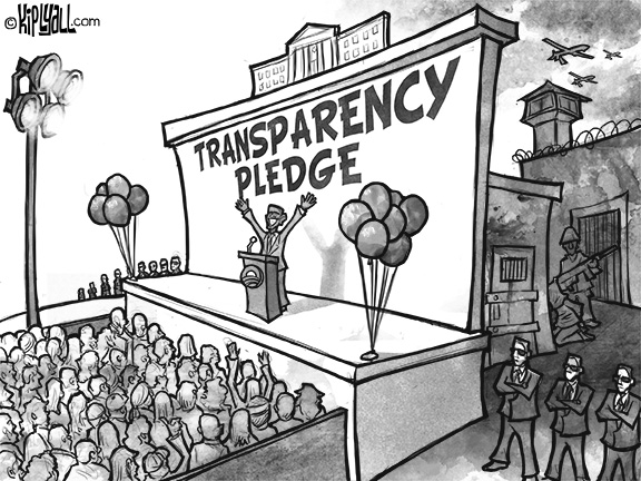 Kip Lyall: Cartoon: Transparency Pledge