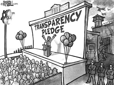 Kip Lyall: Cartoon: Transparency Pledge