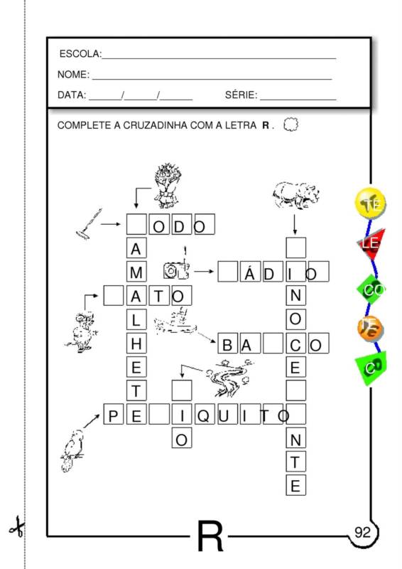 BLOG PROFESSOR ZEZINHO: Atividades com a letra R