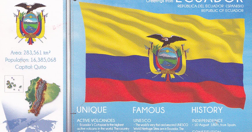 Postcard A La Carte: Ecuador - Flag