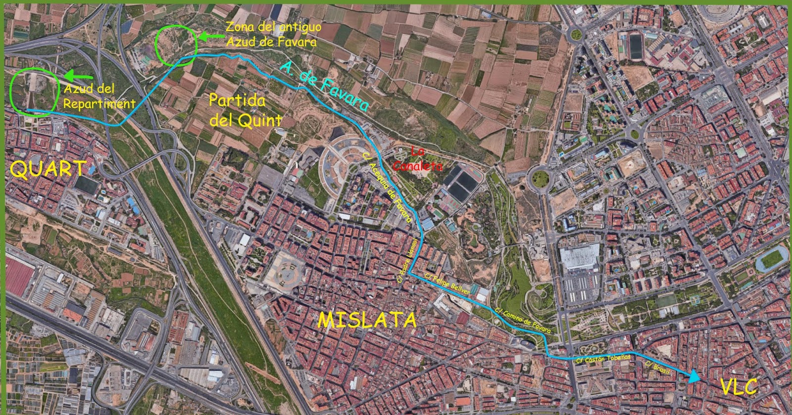 CALLEJEANDO POR VALENCIA : Acequia Mayor de Favara (Acequias de Valencia#5)