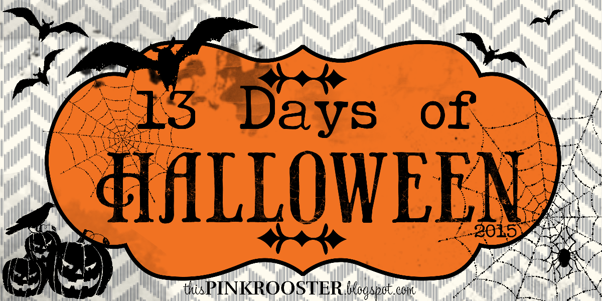 this pink rooster: More Spooky Greetings - 13 Days of Halloween - Day 9