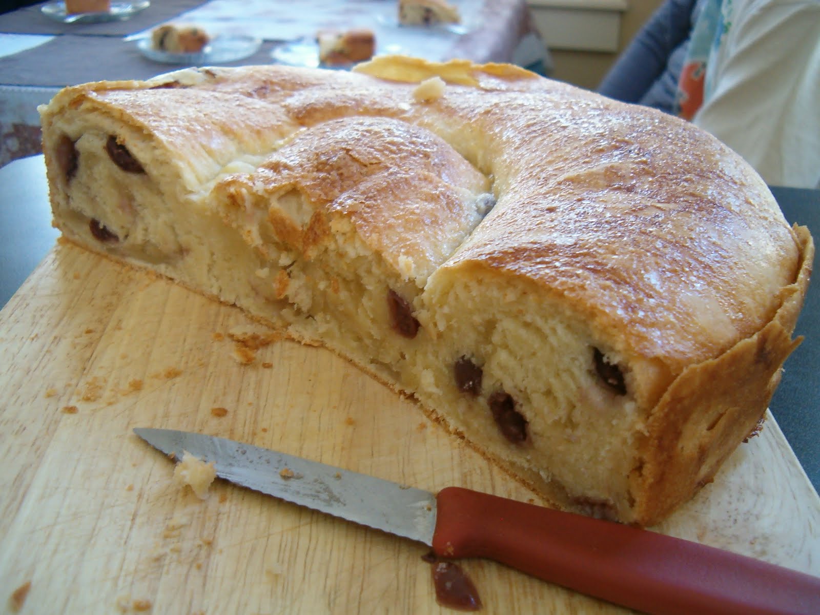 Hungarian cherry-marzipan sweet bread