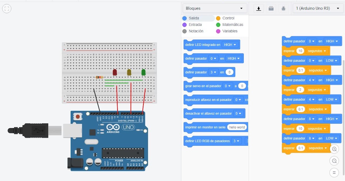 Programando un semáforo con Arduino