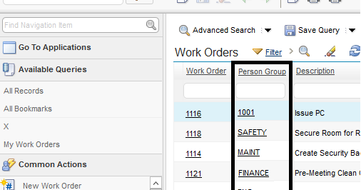 Display Assigned GROUPNAME with WONUM in Workorder Tracking | IBM ...