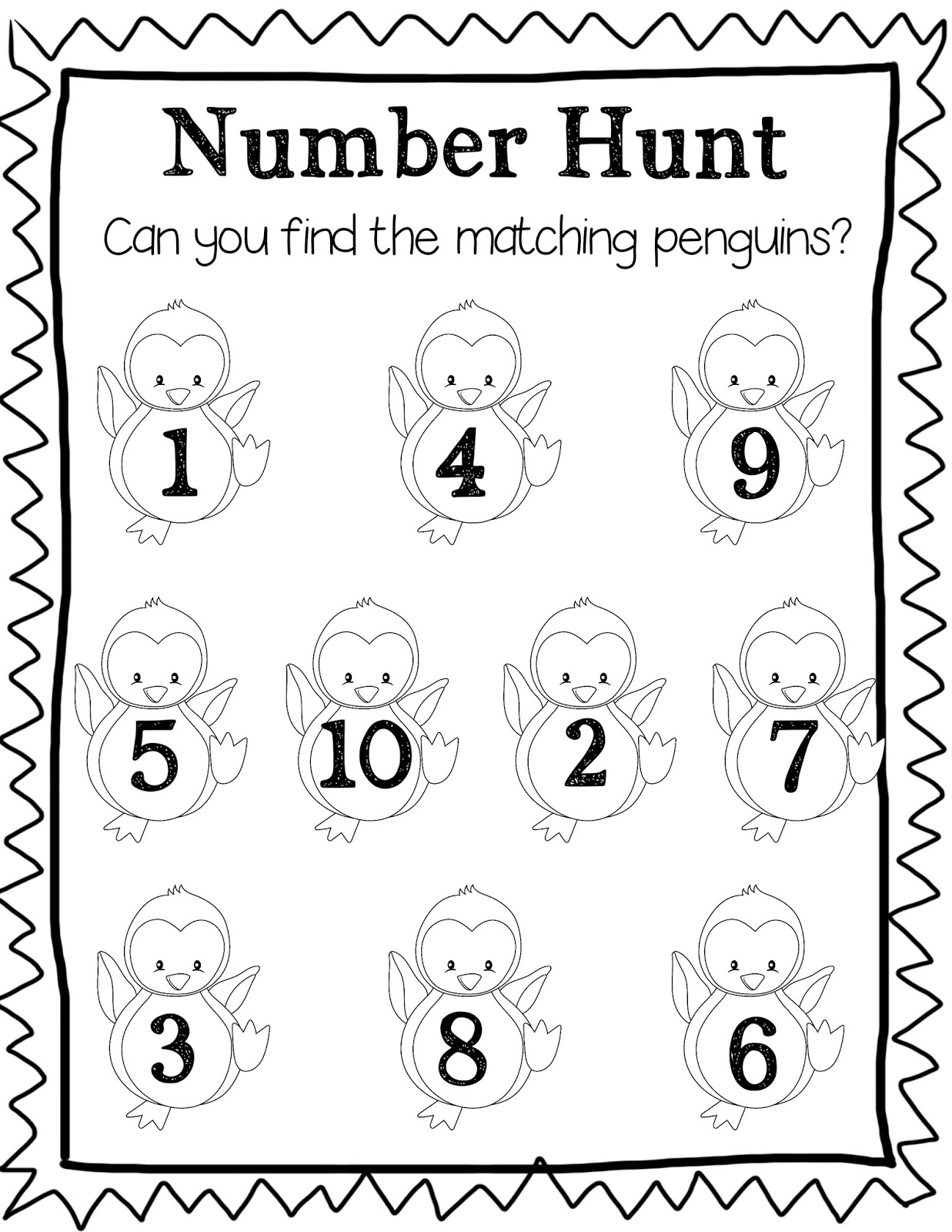 The Cozy Red Cottage: Penguin Number Hunt