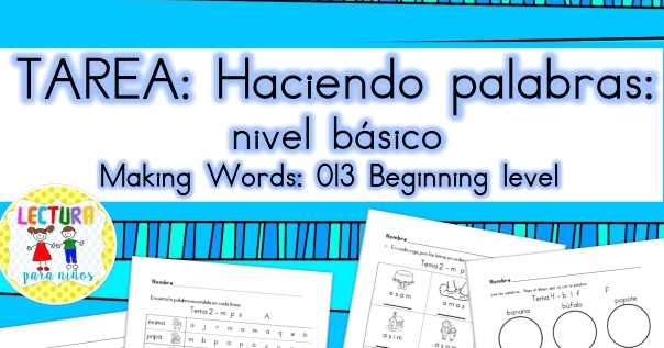 Mommy Maestra: Free Download: Making Words in Spanish