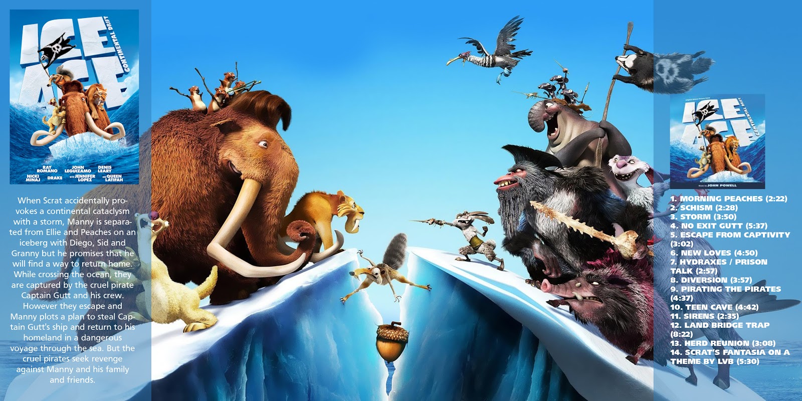 Soundtrack List Covers: Ice Age 4: Continental Drift Complete (John Powell)