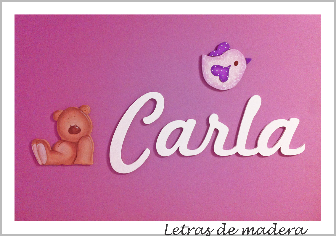 BABY DELICATESSEN LETRAS DE MADERA: LA HABITACIÓN DE CARLA