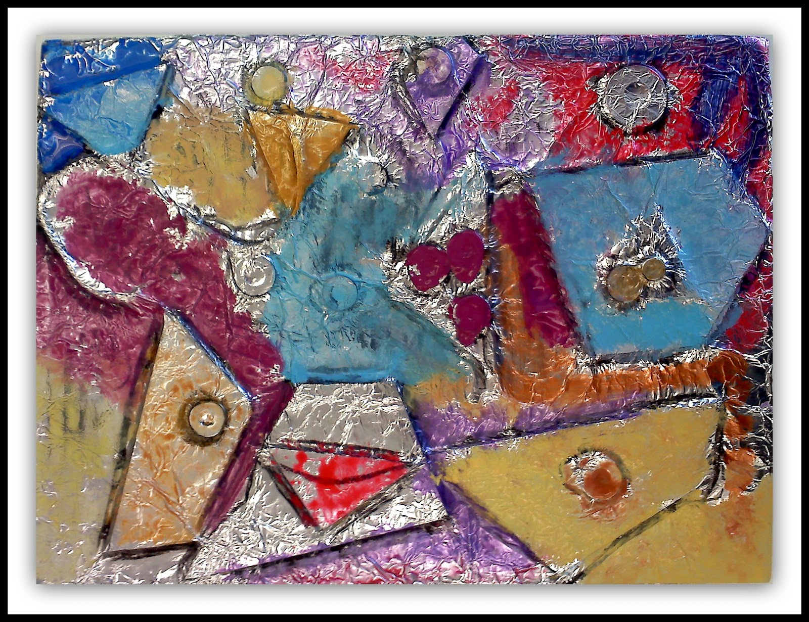 PLATEAU ART STUDIO: Foil Abstract Art