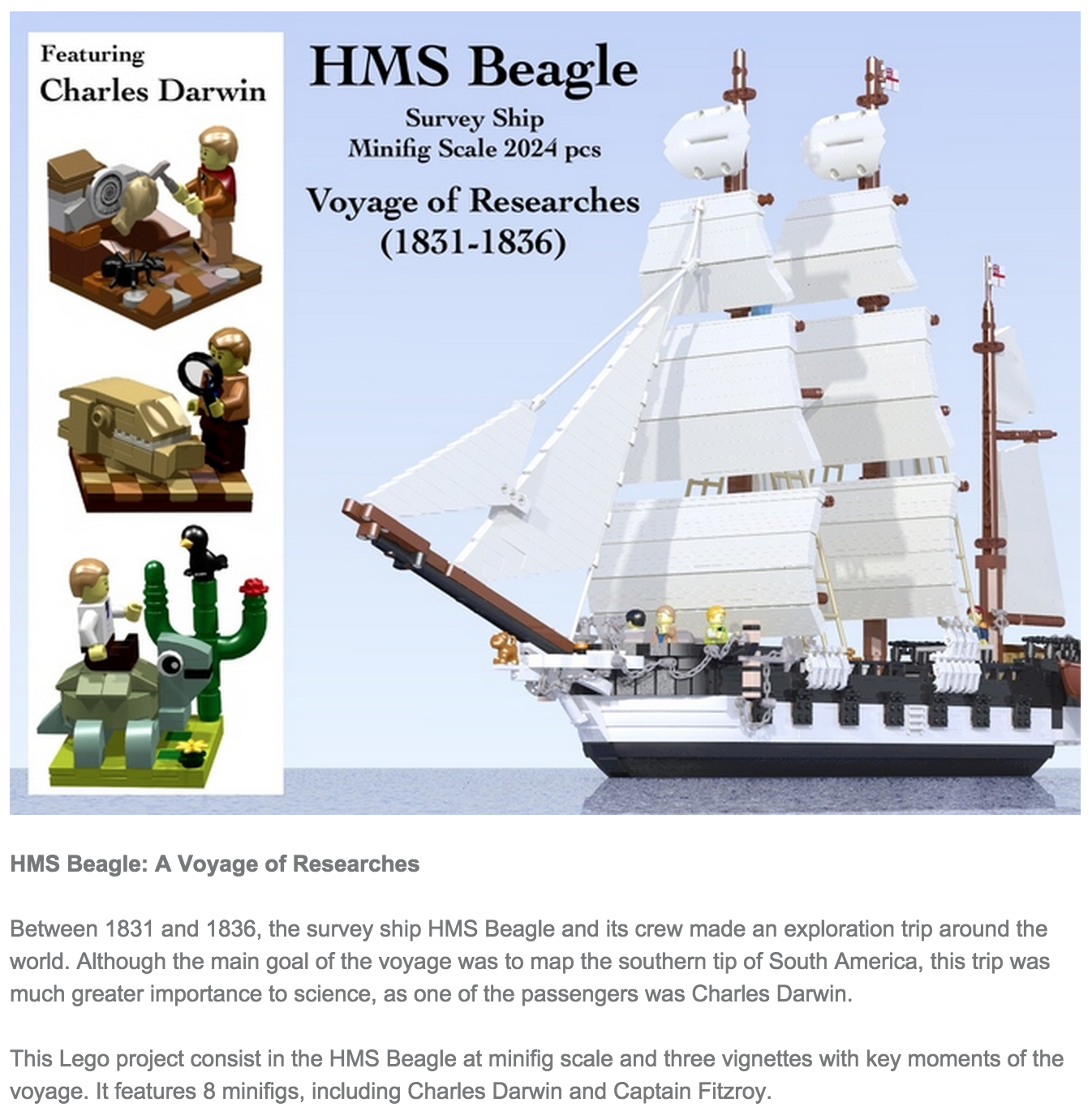 The Cabbages of Doom: A lego HMS Beagle for Darwin Day