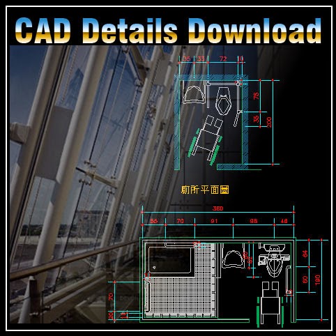 CAD Drawings Free Download: Handicap facilities - CAD Drawings Download