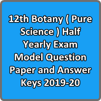 12th Botany ( Pure Science ) Half Yearly Exam Model Question Paper and ...