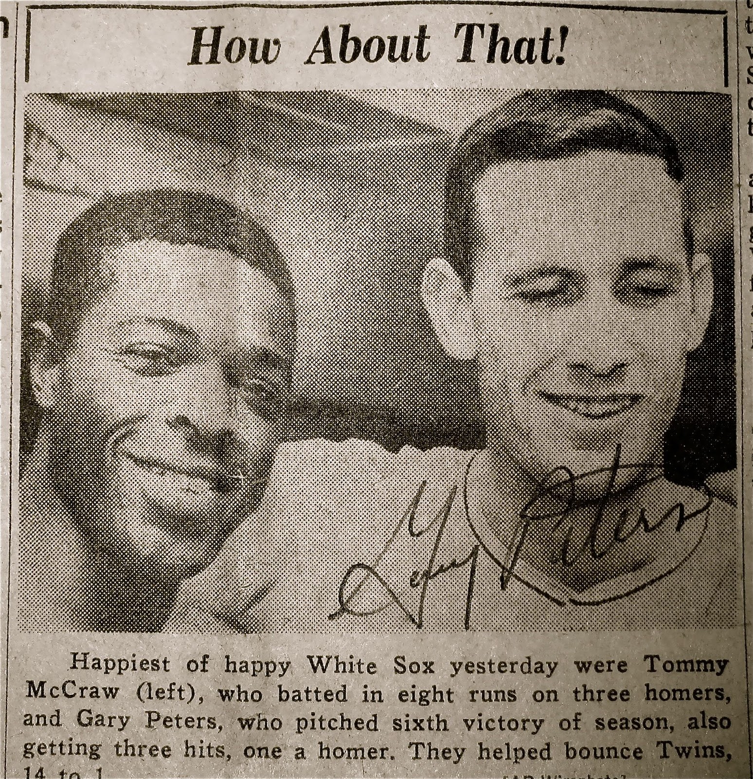 Bobmc's 1967 Chicago White Sox: Tommy McCraw Rocks The House