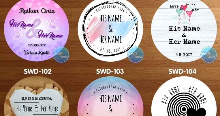 "New" Wedding Sticker Series Design/Template Added. ~ Craft Kutz