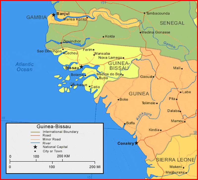 Peta Guinea-Bissau | Web Sejarah