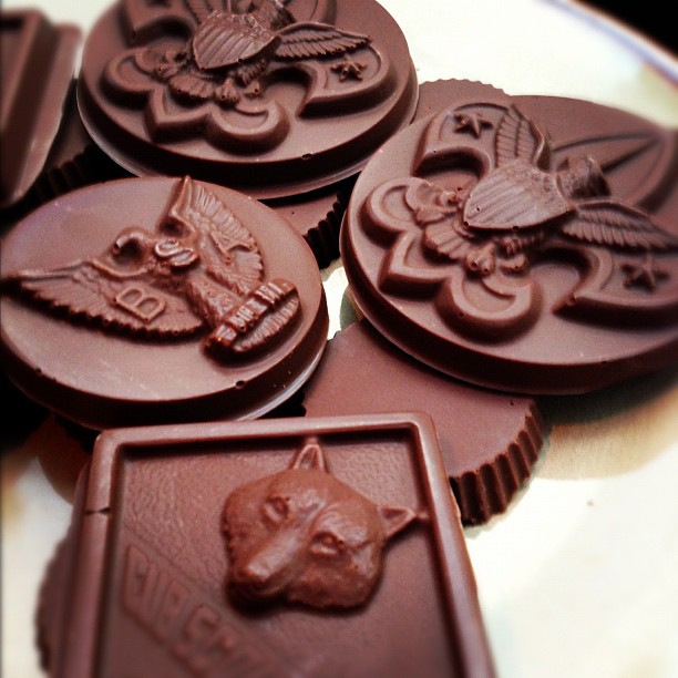 Mistledoe: Tempering Chocolate: Boy Scout Candy Molds