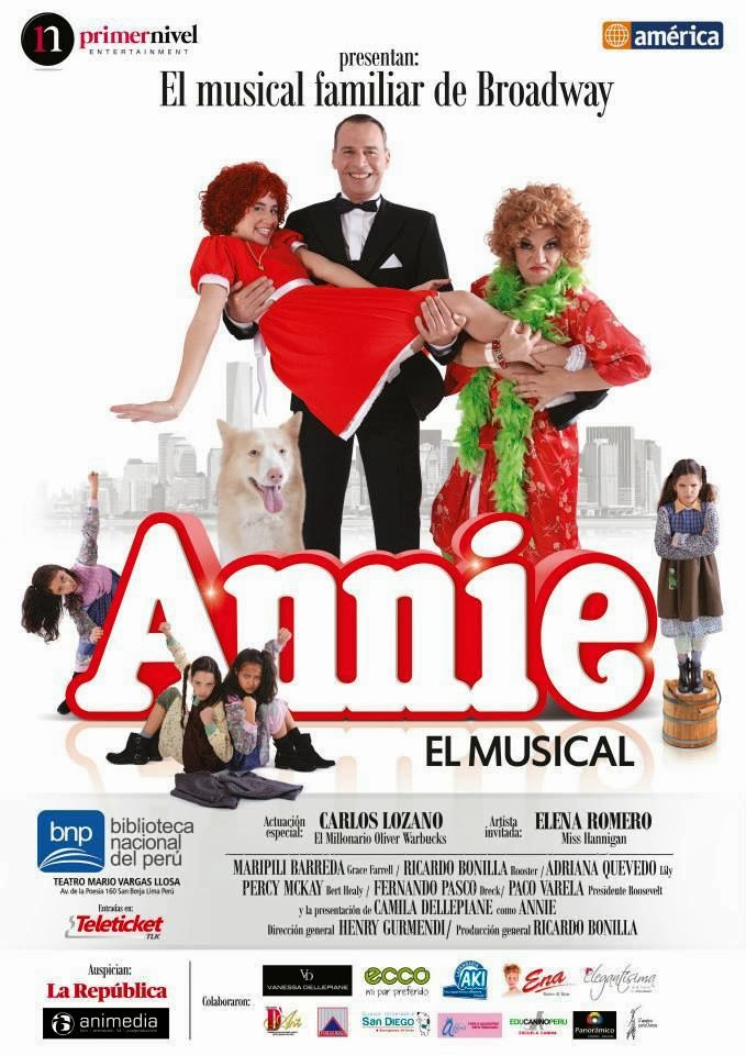 VyV comunicaciones: ANNIE, EL MUSICAL EN EL TEATRO MARIO VARGAS LLOSA ...