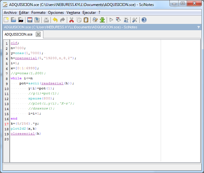 MICROCONTROLADORES AVR: MUESTREO DE SEÑALES CON SCILAB
