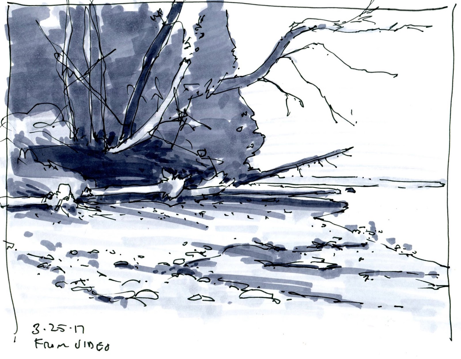 Darrell Anderson's Paintings, Marker Drawings and Prints: 2017