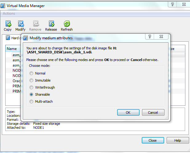 Oracle DBA & Data Science Enthusiast: Create Shareable ASM disks on Oracle virtual box