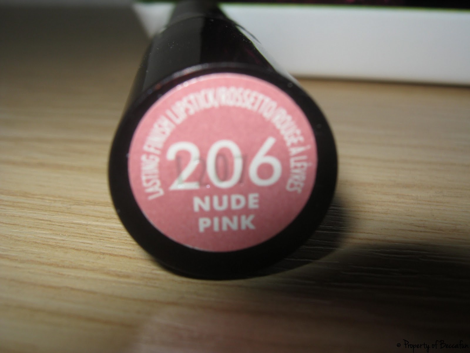 Swatches: Rimmel Lasting Finish Lipstick in 206 Nude Pink