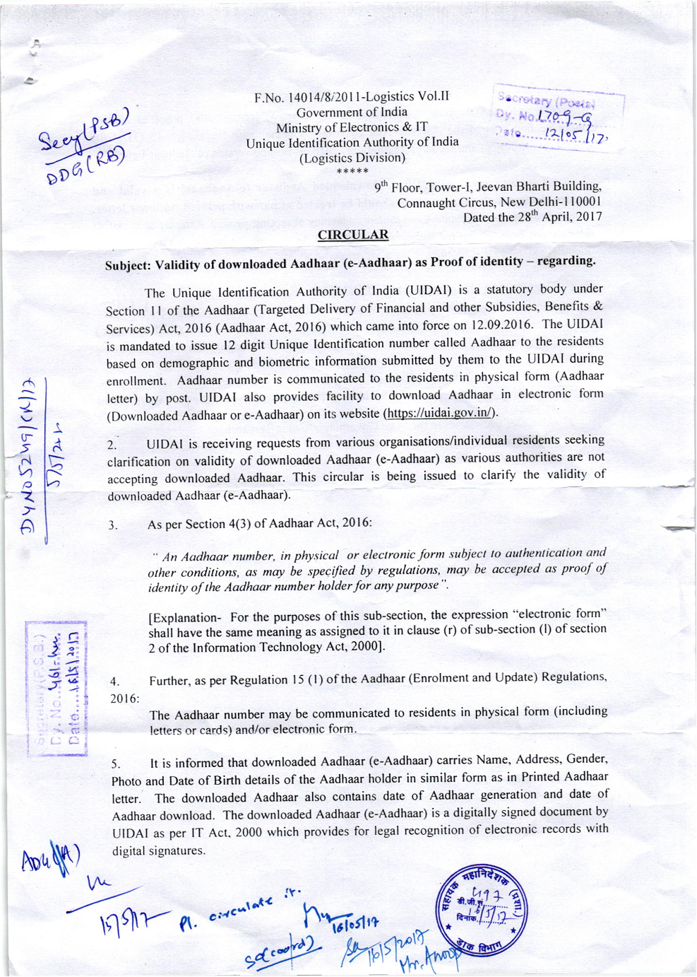 Validity Of Downloaded Aadhaar e Adhaar As Proof Of Identity SA POST validity-of-downloaded-aadhaar-e-adhaar-as-proof-of-identity-sa-post