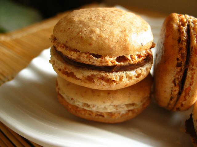 Hazelnut Macarons + Matcha and Cappuccino Variations