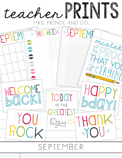 Mrs. Prince and Co.: Teacher PRINTS---A New Look!