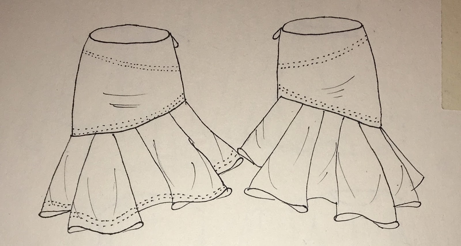 WEEK4 Skirt, Pants, Blouse, and Dress Technical Drawing | Shannon & ABI