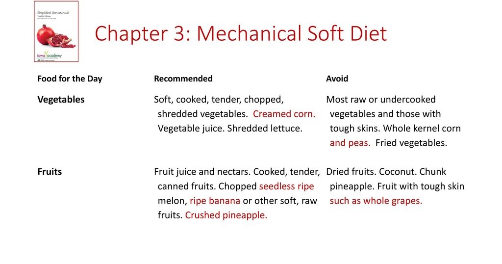 Mechanical Soft Diet