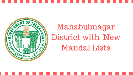 Mahabubnagar District with Mandals in Telangana State